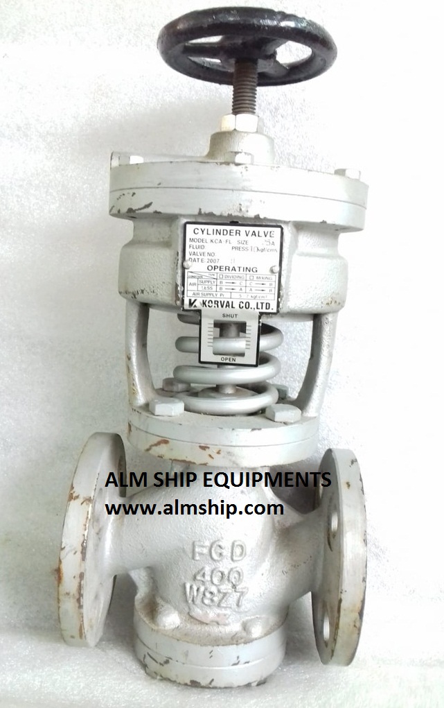 KORVAL KCA-FL CYLINDER VALVE | ALM SHIP EQUIPMENTS